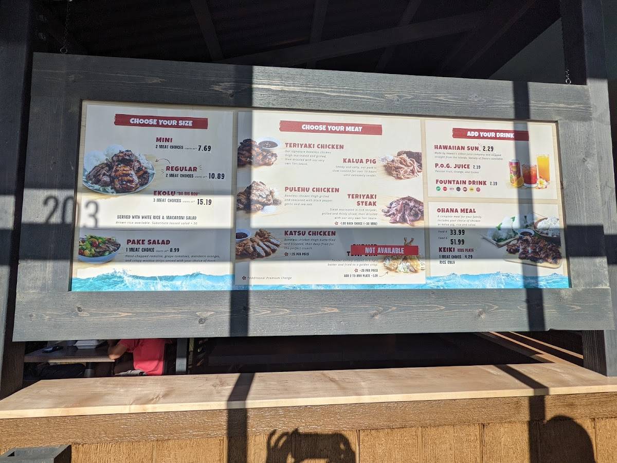Menu at Mo' Bettahs Hawaiian Style Food restaurant, Layton
