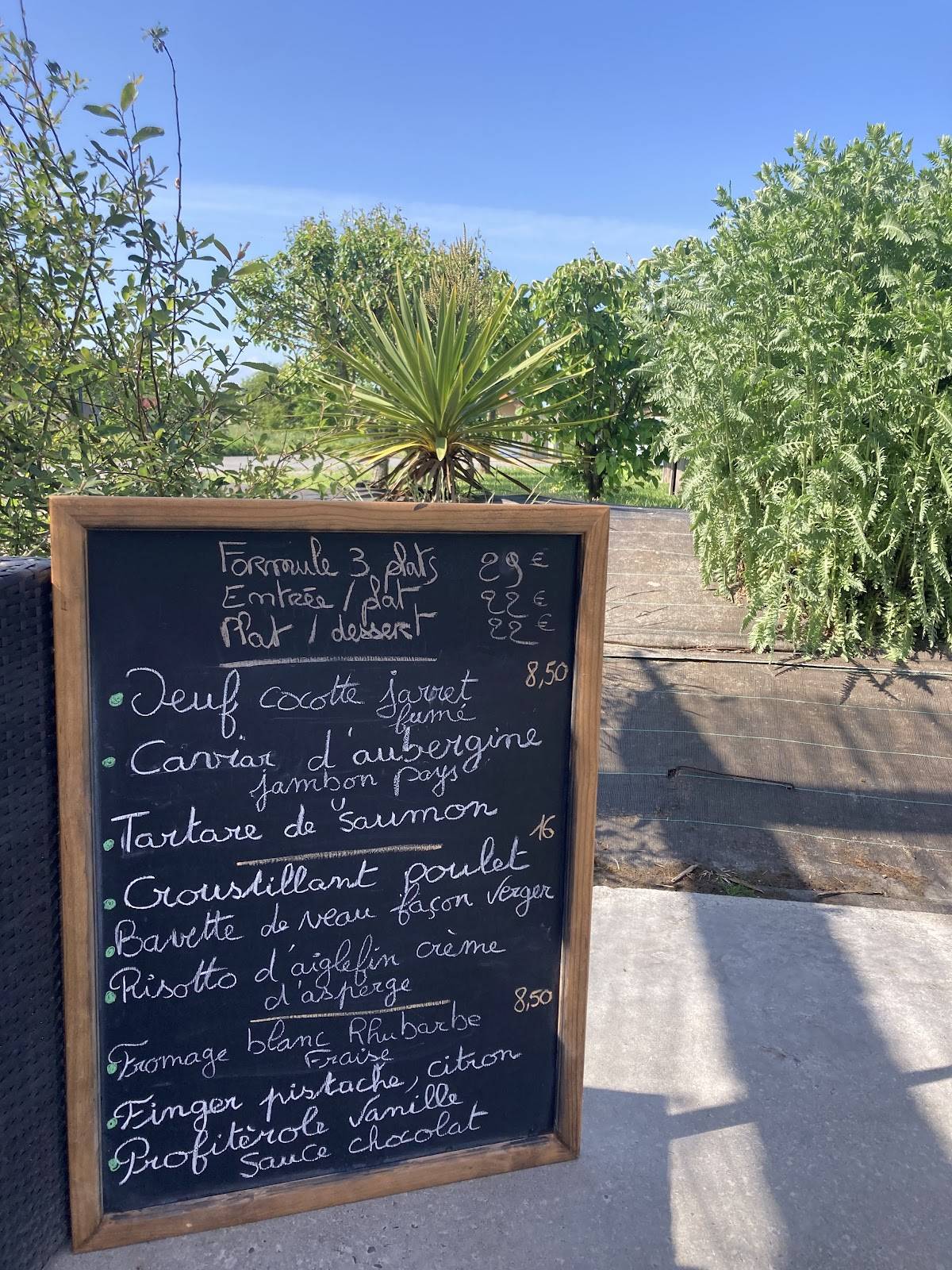 Menu au Le Verger restaurant, Plancoët