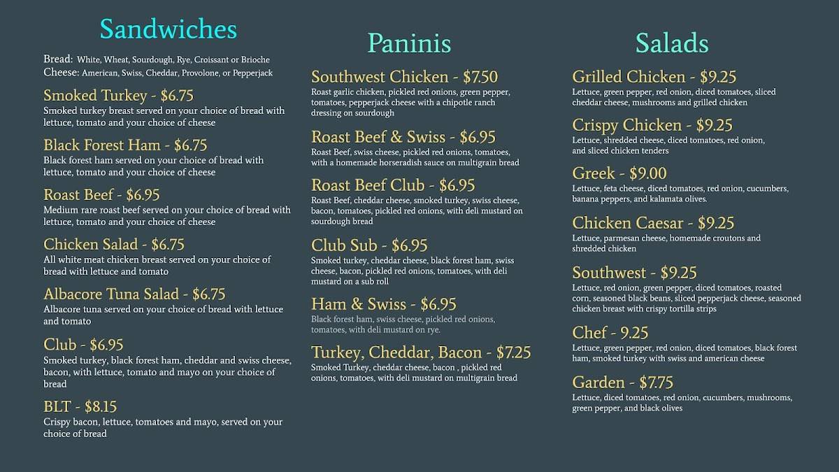 Menu at Le Box Lunch cafe, Richmond, 300 Arboretum Pl # 150