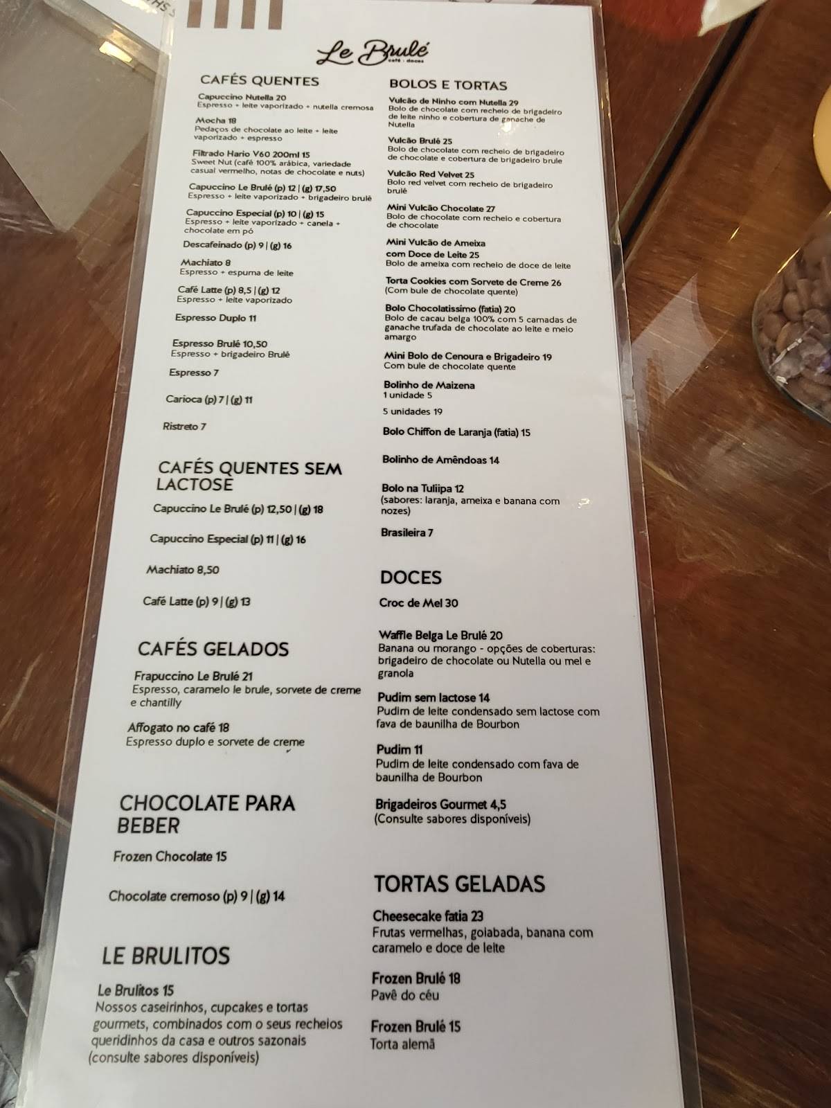 Menu em Le Brulé Café & Doceira, Maceió, Rua General João Saleiro Pitão