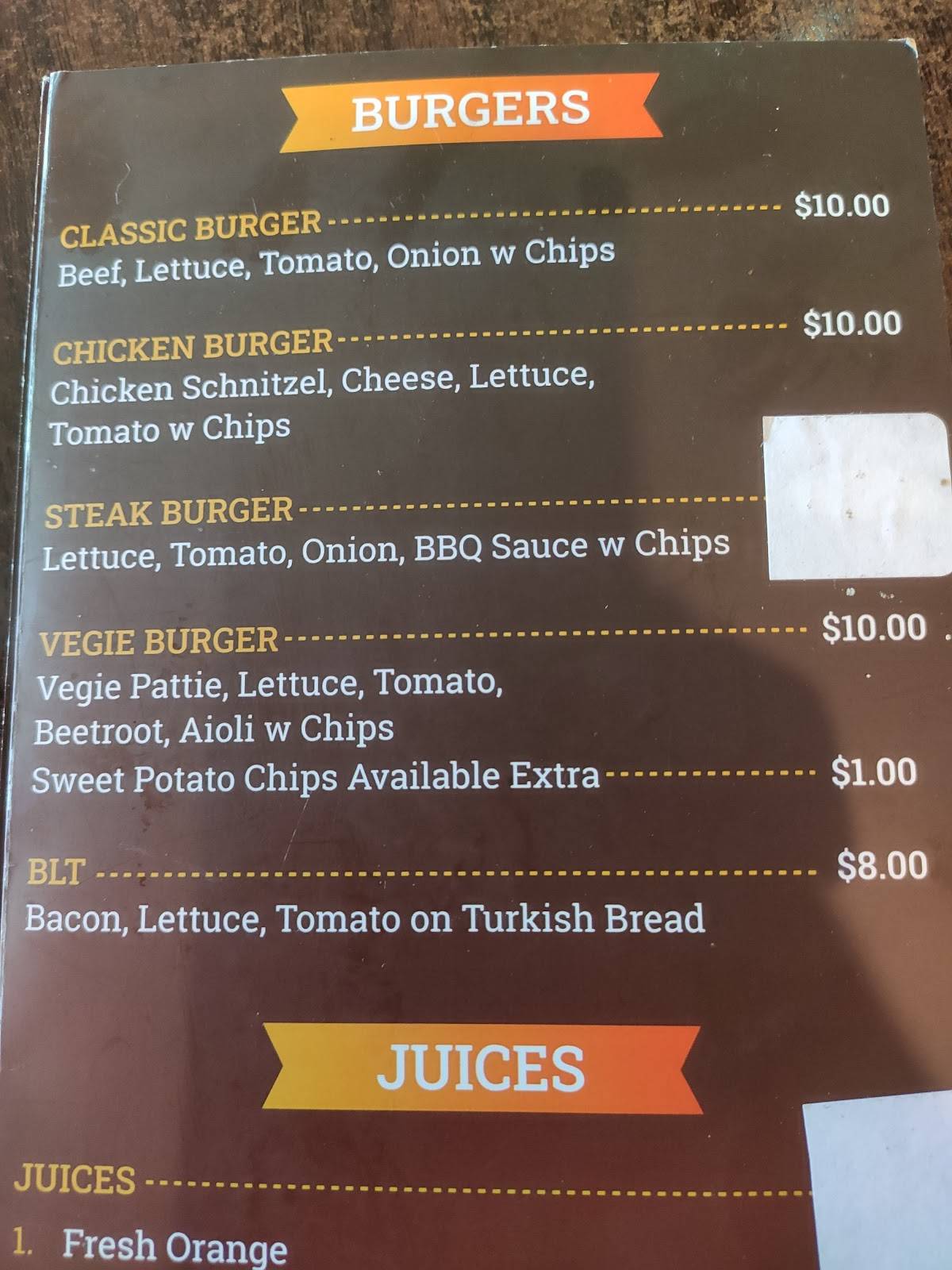 Menu at Le Cafe De Brighton, Brighton