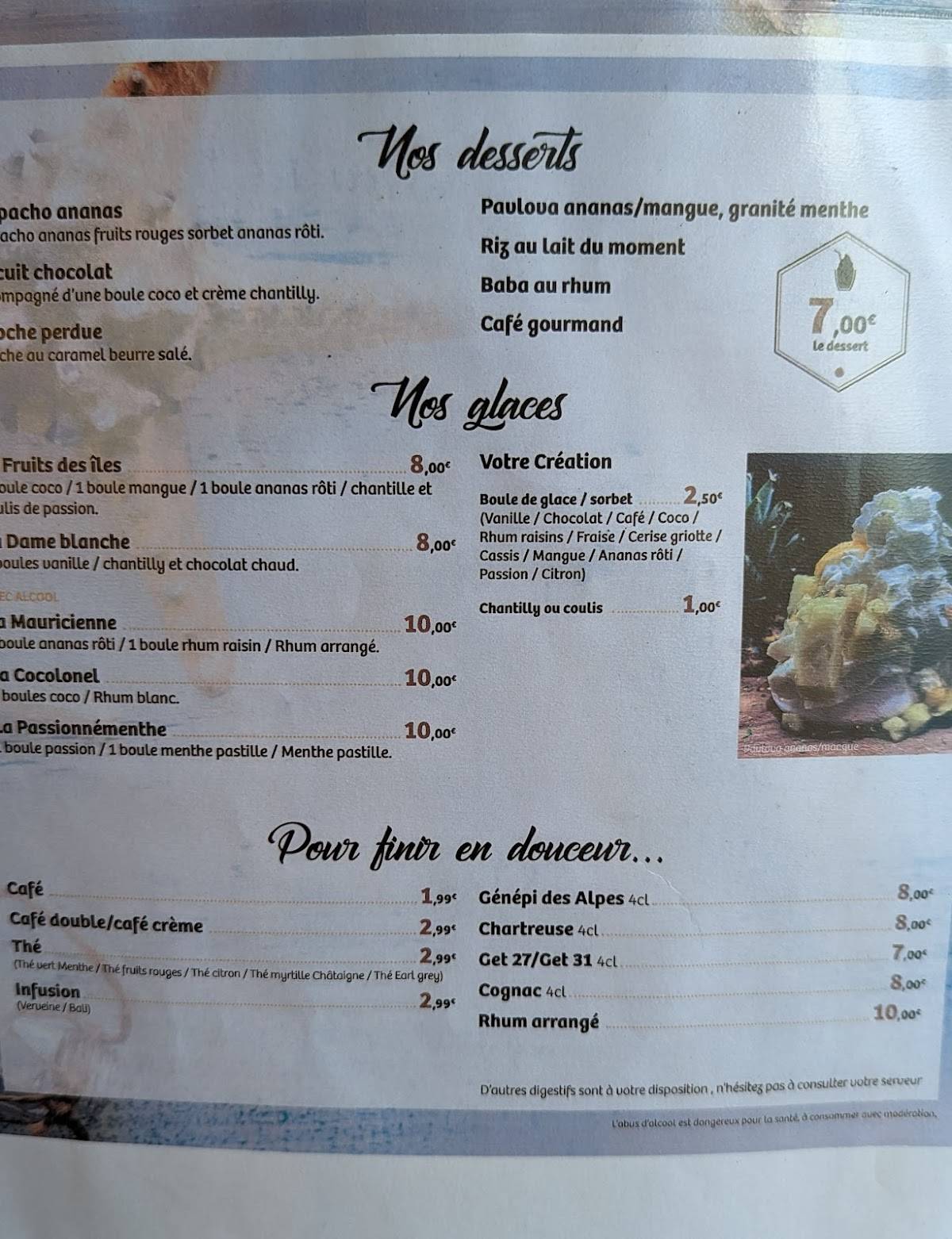 Menu au Le Châlet Dreux restaurant, Dreux