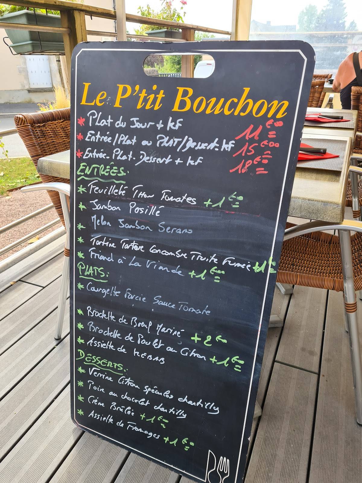 Menu au Le Petit Bouchon restaurant, Crézancy-en-Sancerre