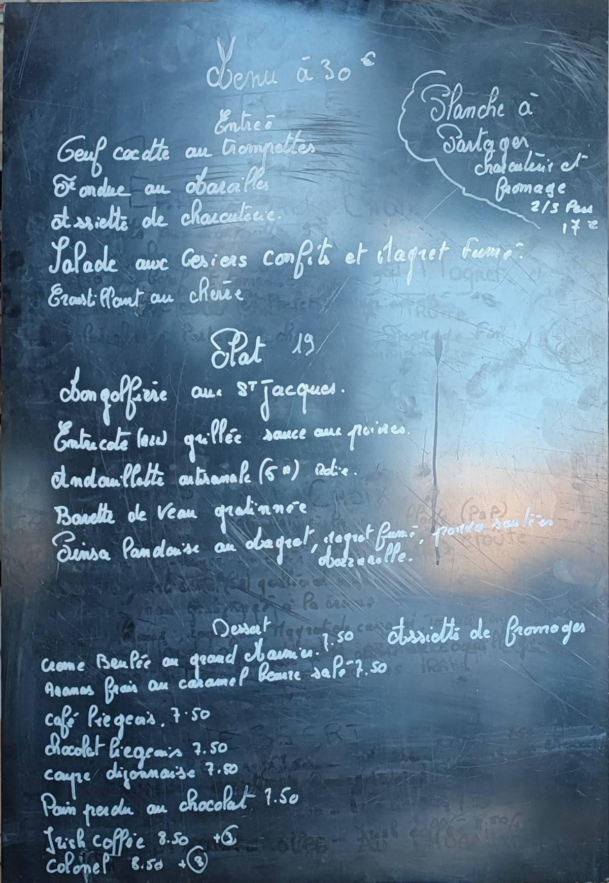 Menu au Le Tarantino restaurant, Puisserguier