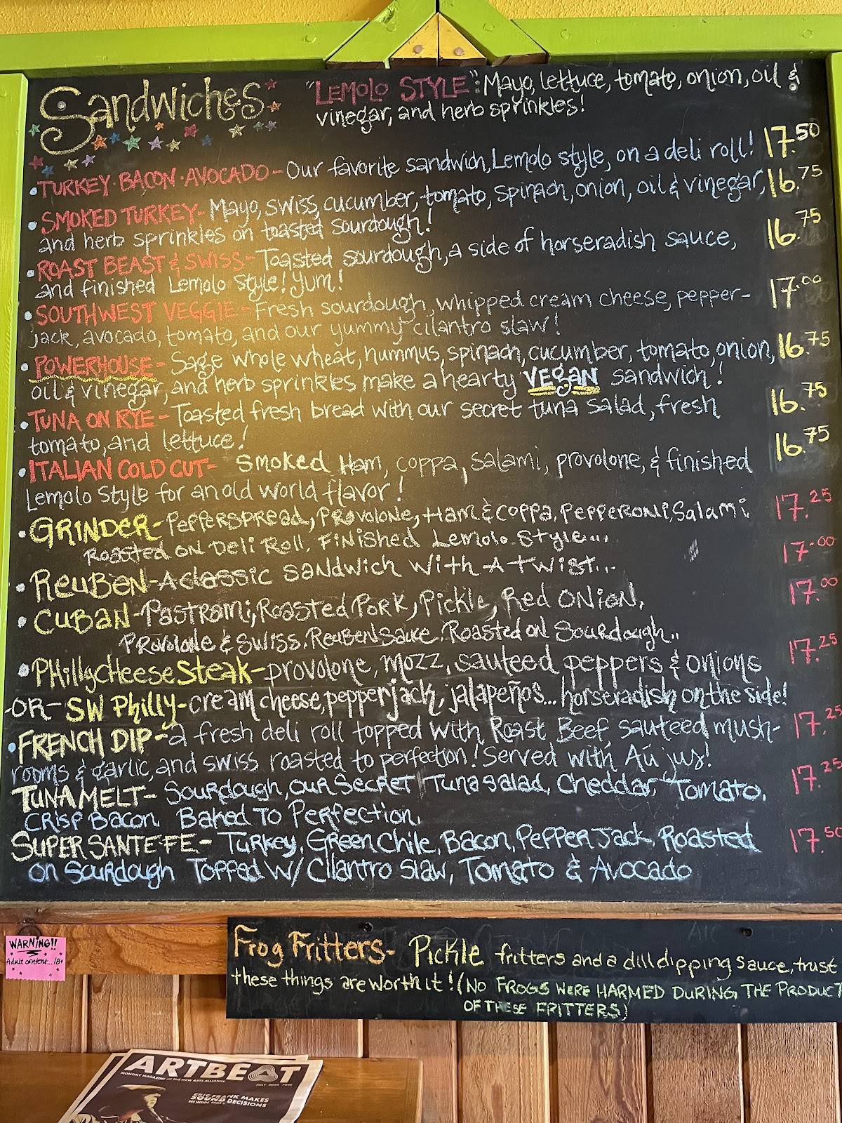 Menu at Lemolo Cafe & Deli, Wenatchee