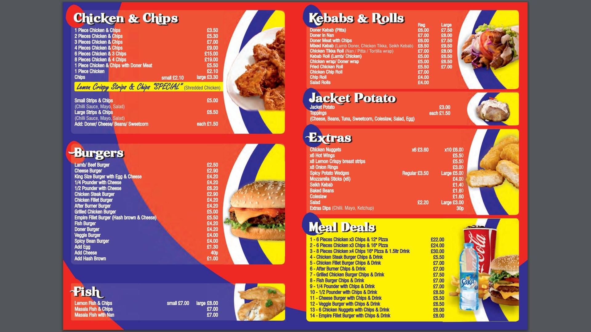 Menu at Lemon Crispy Chicken restaurant, Luton