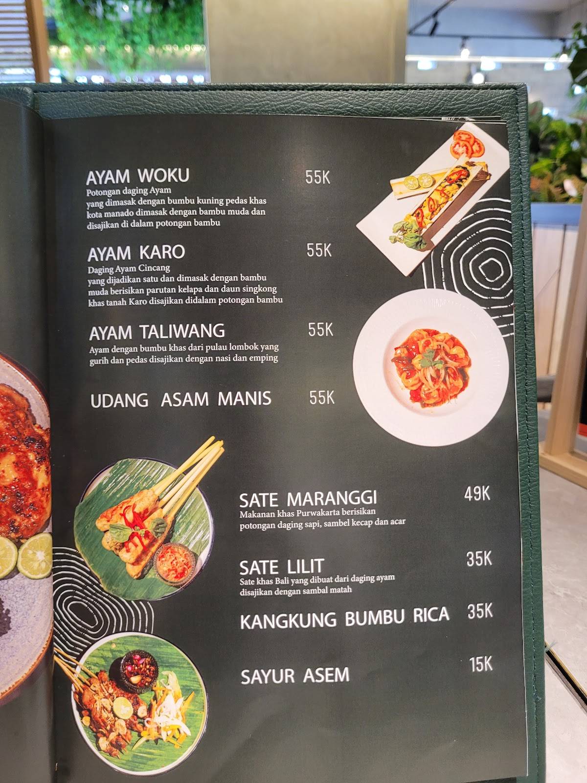 Menu at Lexi The Flying Tiger restaurant, Bandung