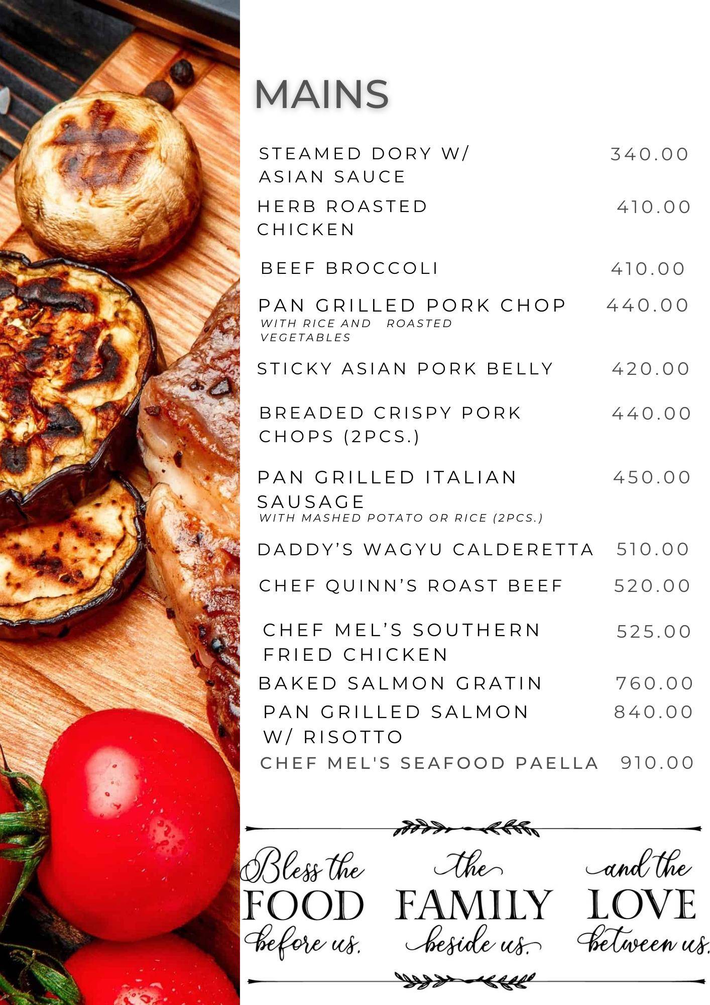 Menu at Liam’s & Louis Gourmet Cafe, Quezon City