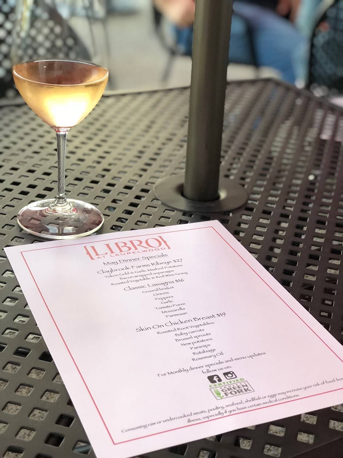 Menu at Libro at Laurelwood restaurant, Memphis