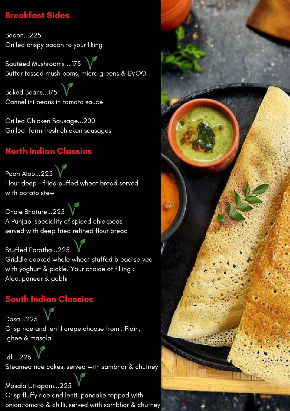 Menu at Limelight, Bengaluru