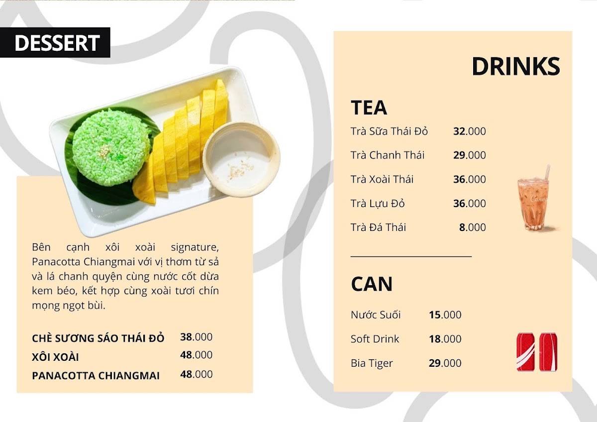 Carta del restaurante Little Chiang Mai - Góc Thái Bông Sao, Ciudad Ho ...