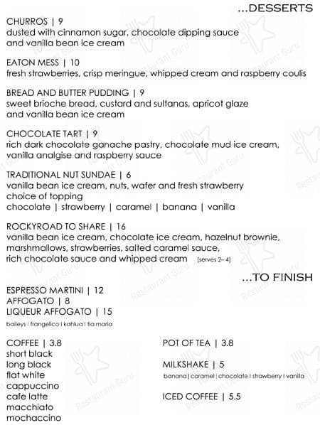 Menu at Lockleys Hotel pub & bar, Fulham