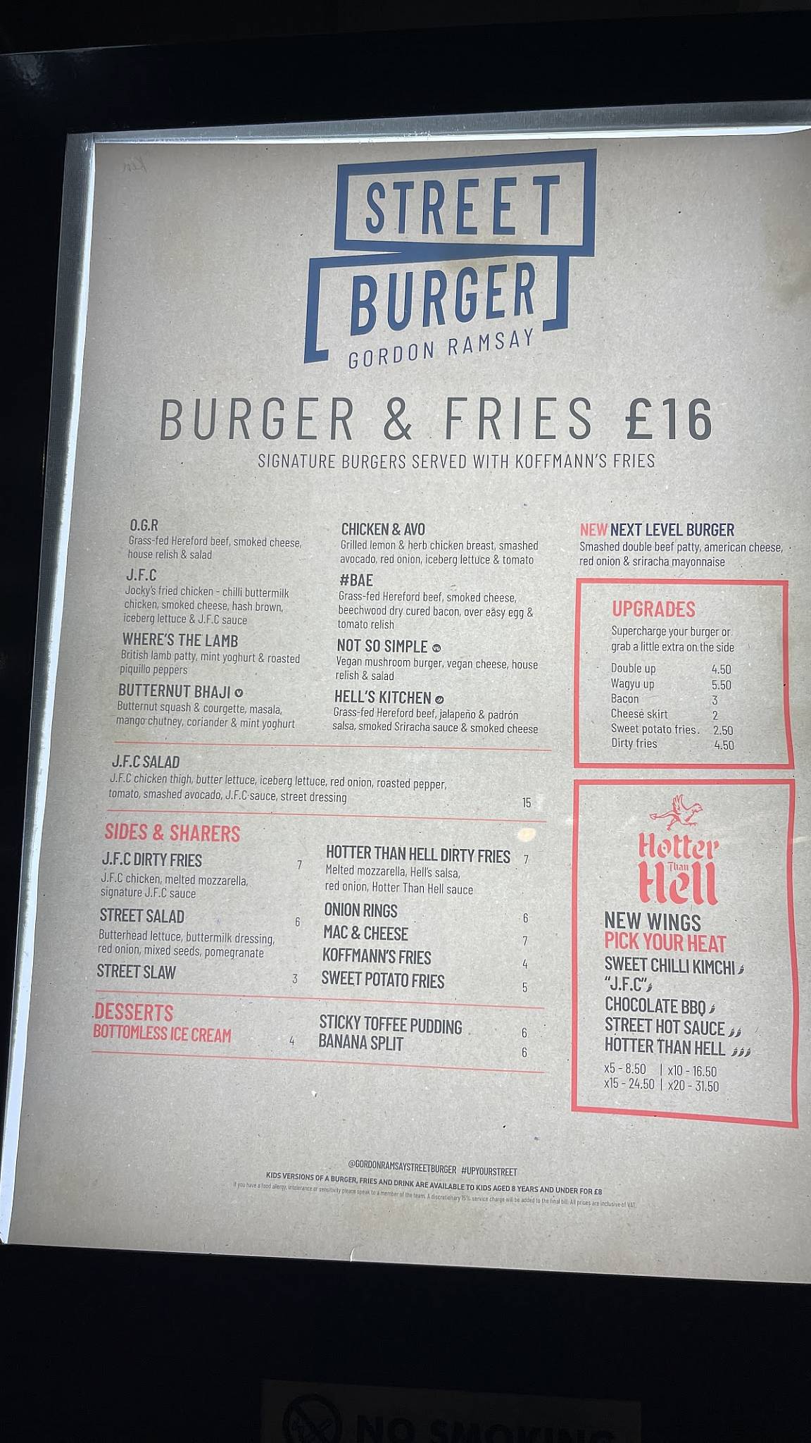 Carta del restaurante Gordon Ramsay Street Burger x Street Pizza ...