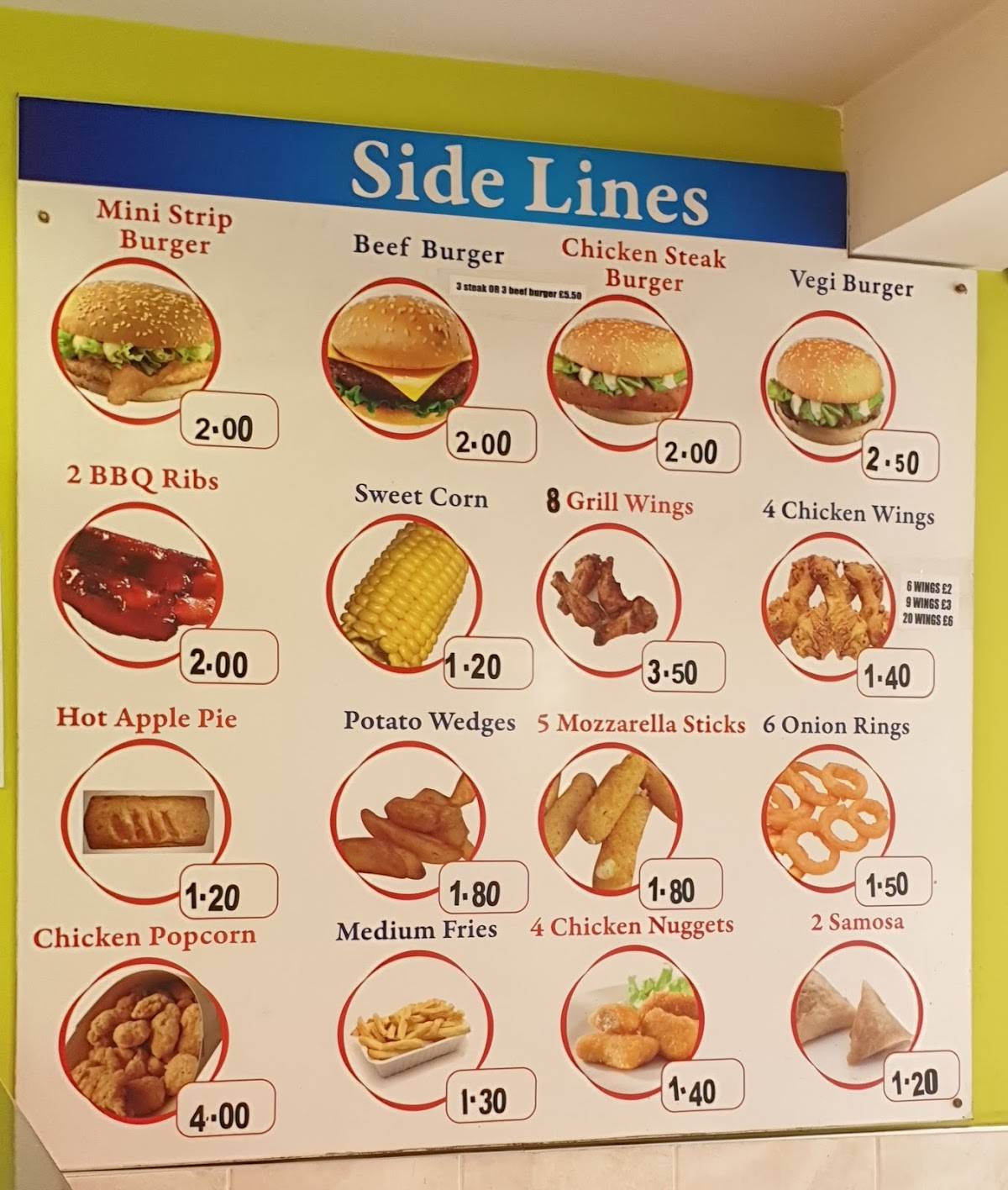 Menu at Tasty Chicken restaurant, London, 18A Church St