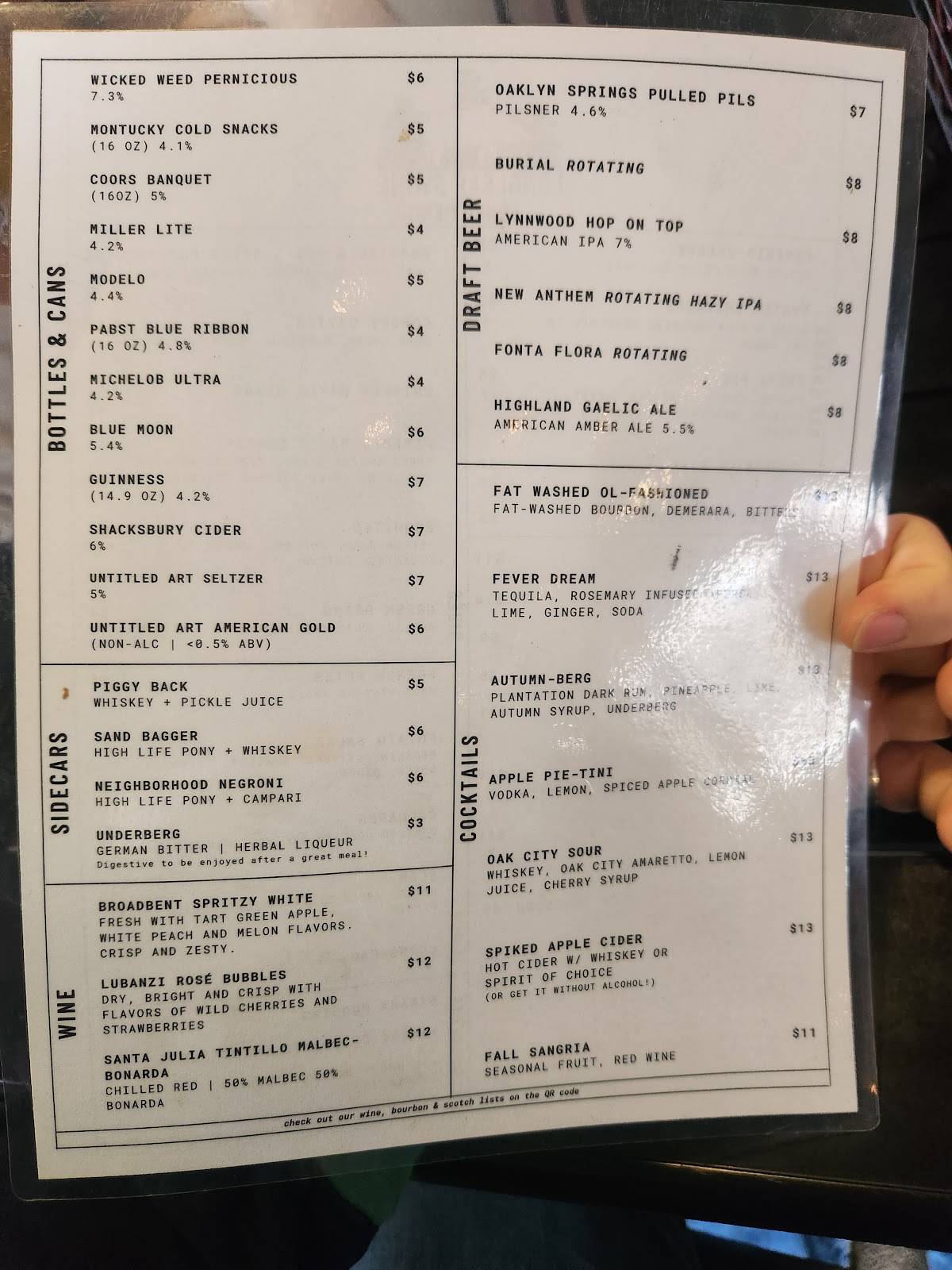 Menu at Longleaf Swine restaurant, Raleigh, 300 E Edenton St