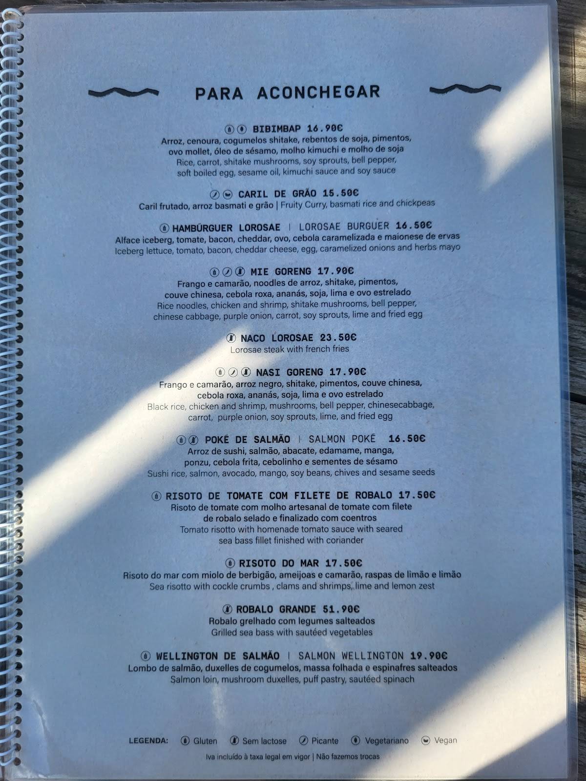 Carta de Lorosae Rising Sun - Beach Club, Trafaria