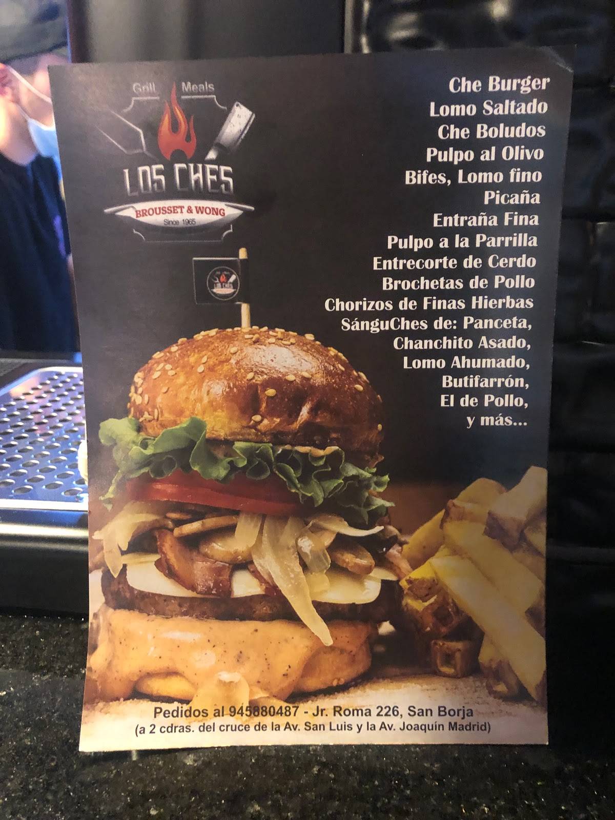 Carta del restaurante Los Ches, San Borja