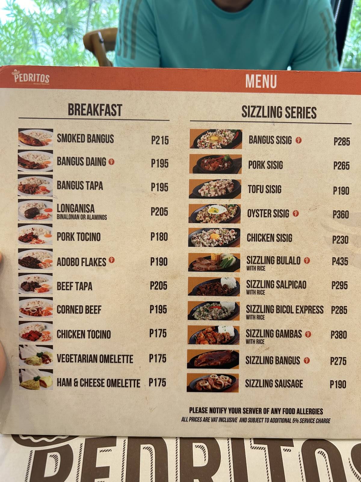 Menu at Los Pedritos Alaminos restaurant, Alaminos