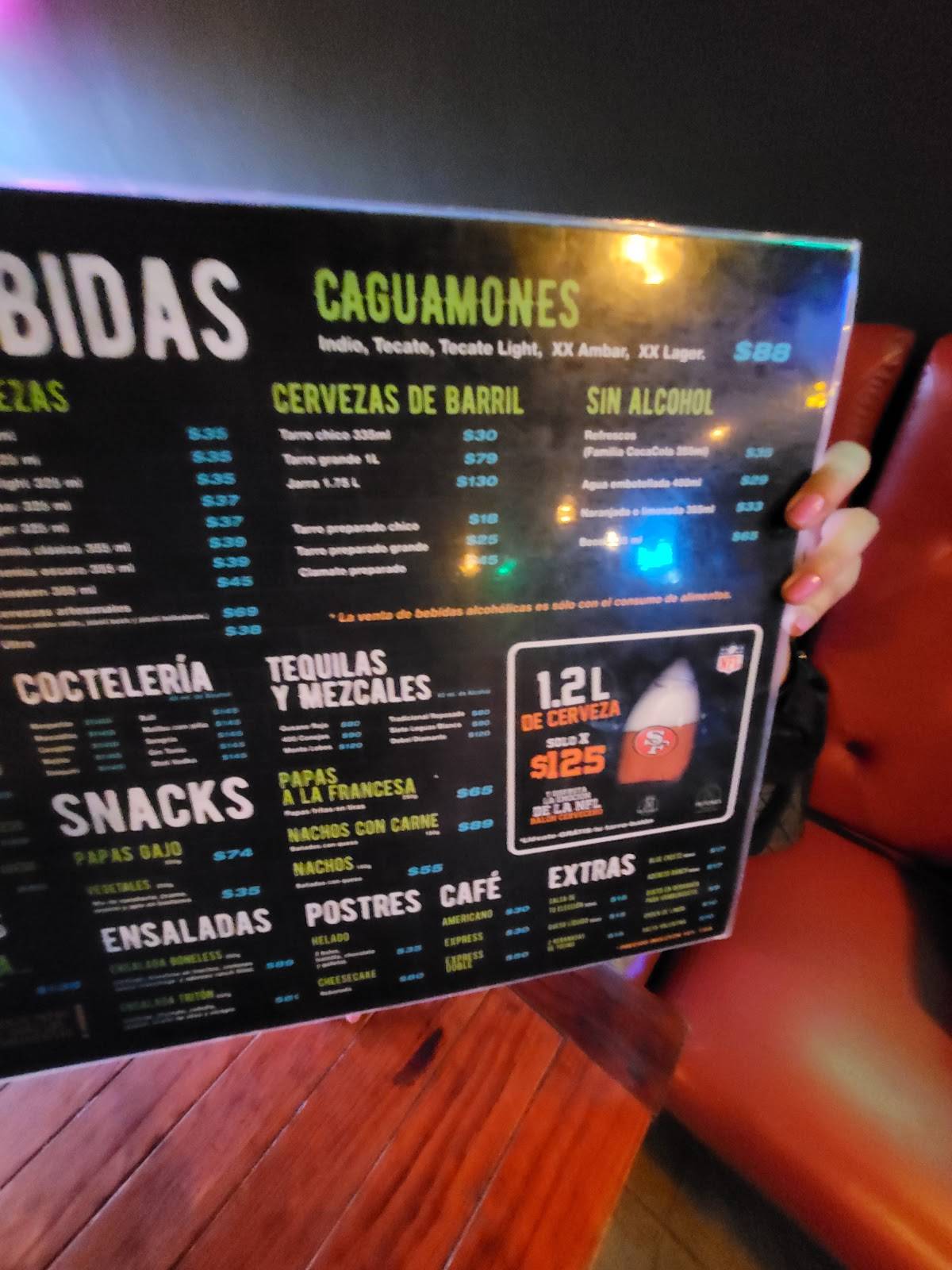 Carta del restaurante Los Tritones Insurgentes, Ciudad del México