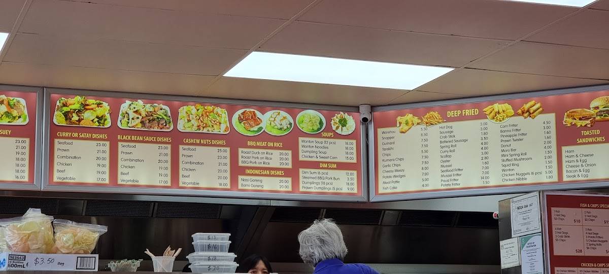Menu at Lucky Star Fast Food, Taupo