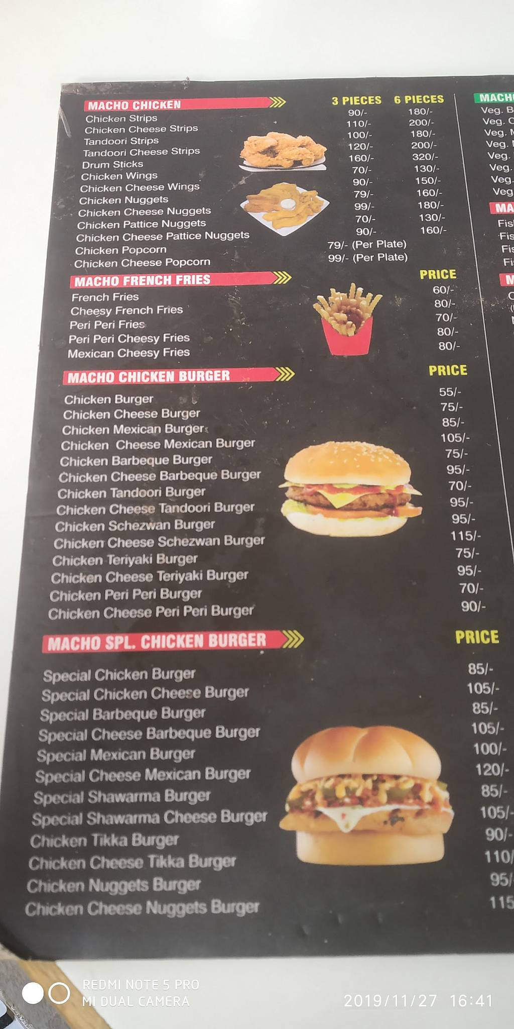 Menu at MACHO FAST FOOD, Mumbai