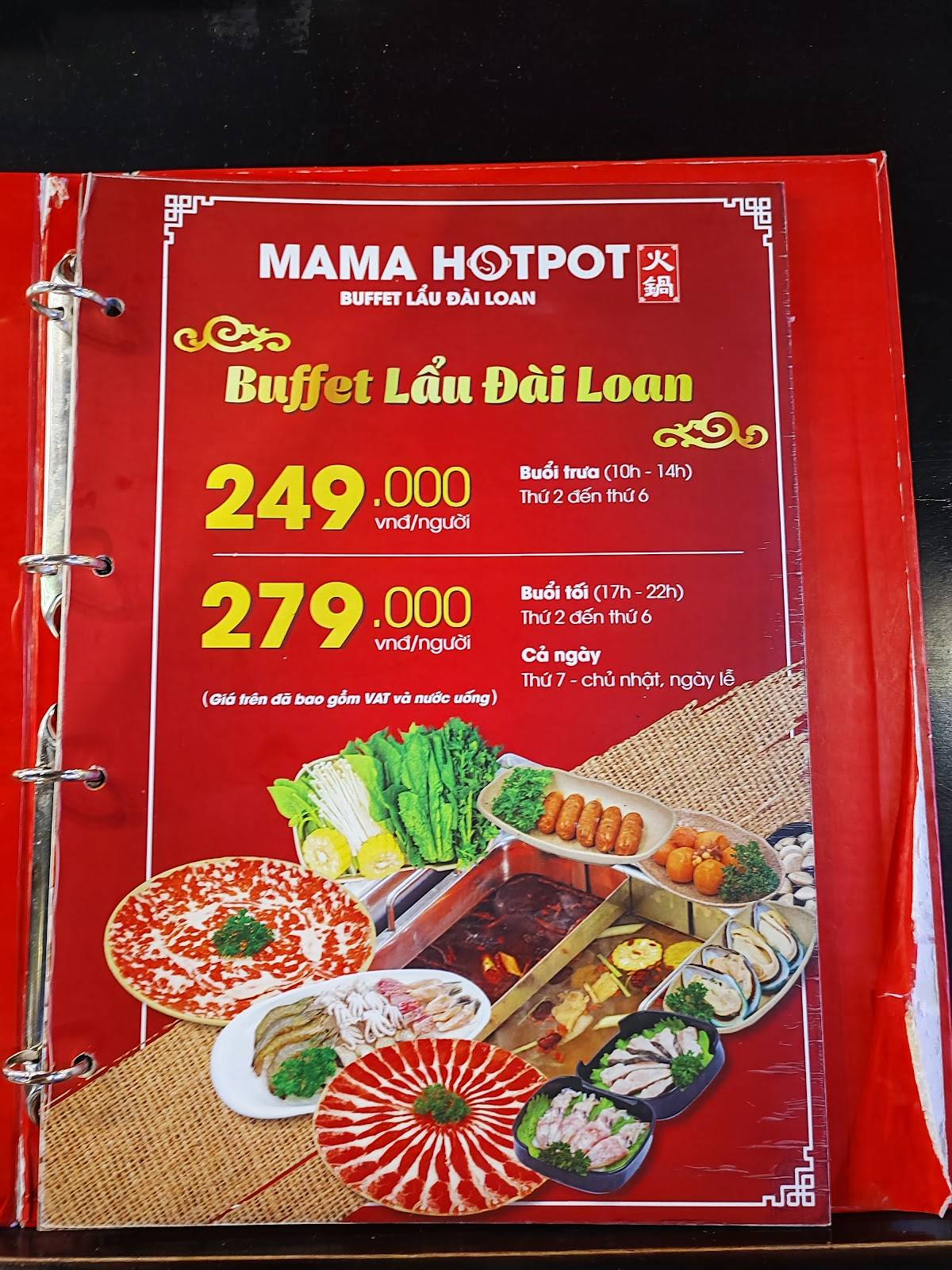 Menu at MAMA HOT POT Buffet (Chi Nhánh Võ Văn Kiệt) restaurant, Da Nang ...