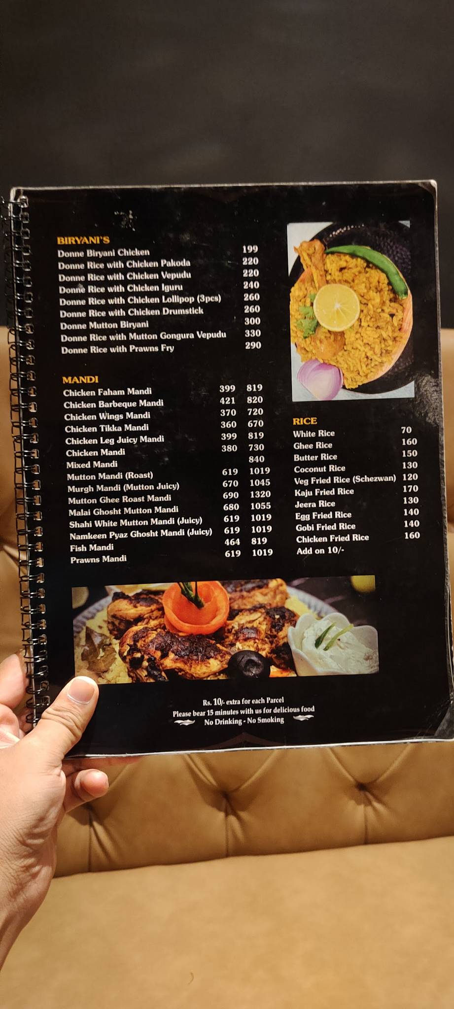 Menu at MG AAHAR, Rayachoty