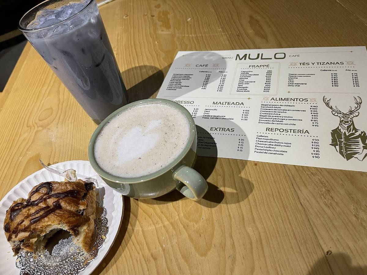Menu at MULO restaurant, Hermosillo