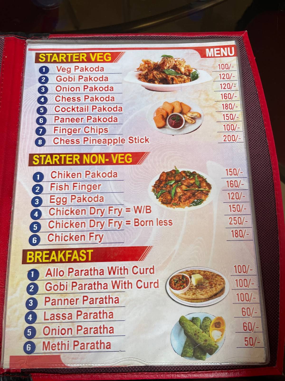 Menu at Maa kali Line Hotel, India, Tihu Chowk
