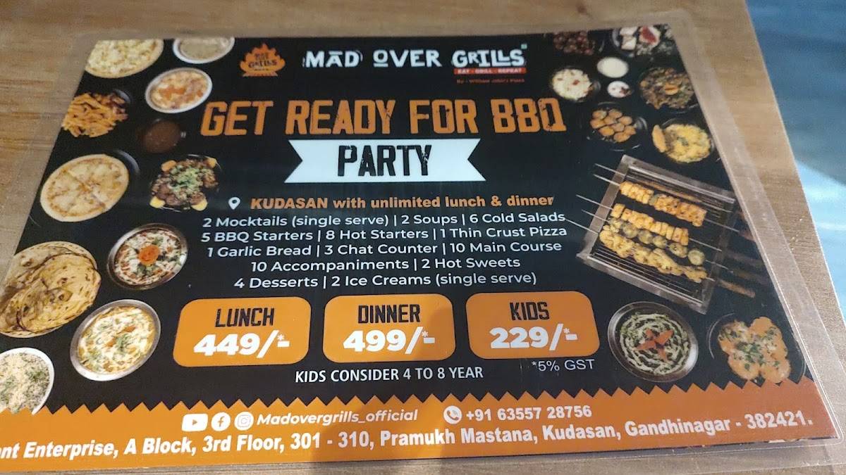 Menu at MAD OVER GRILLS, Gandhinagar