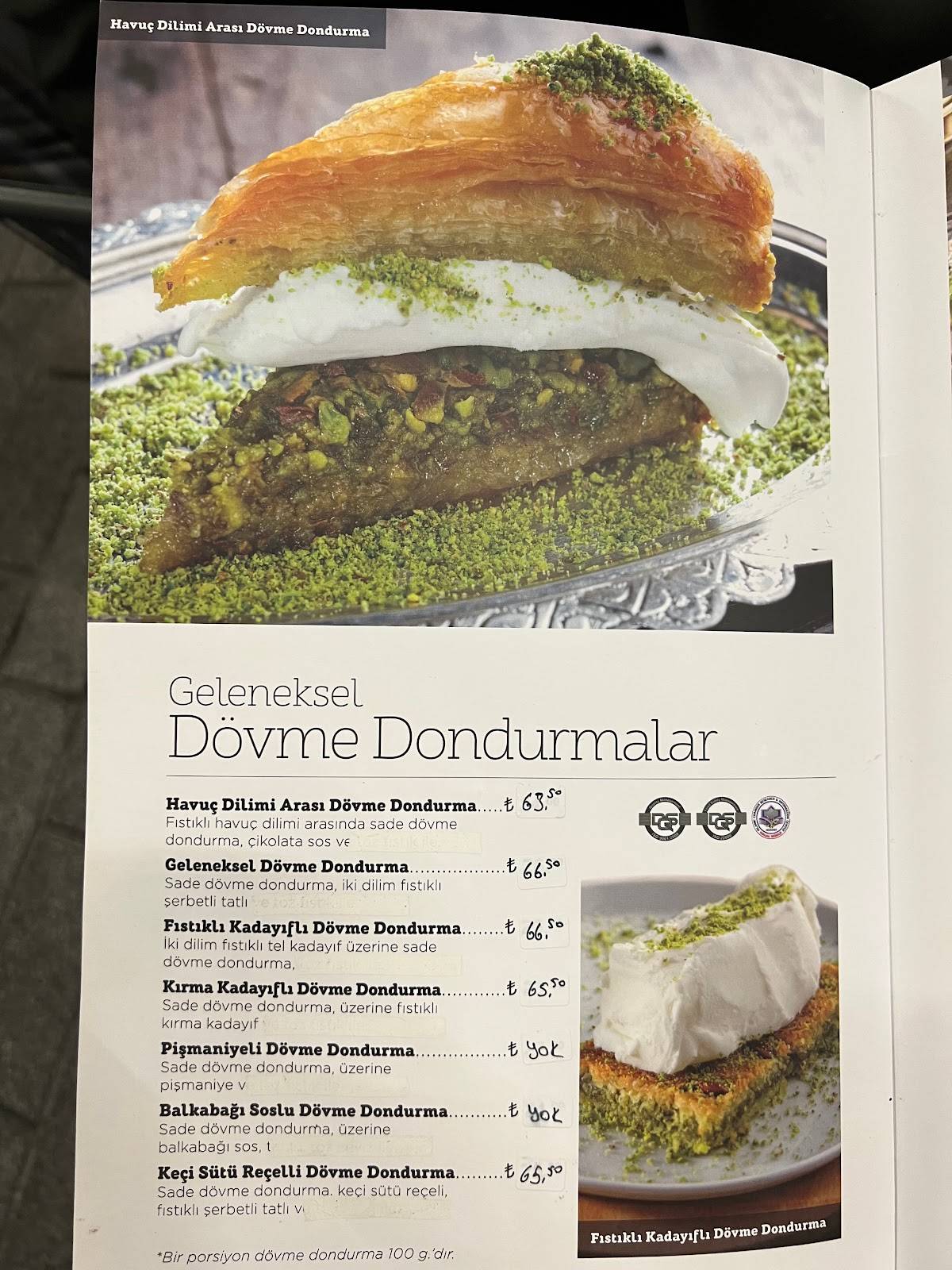 Menu at Mado, Istanbul, Rıhtım Cd. No:3 34425