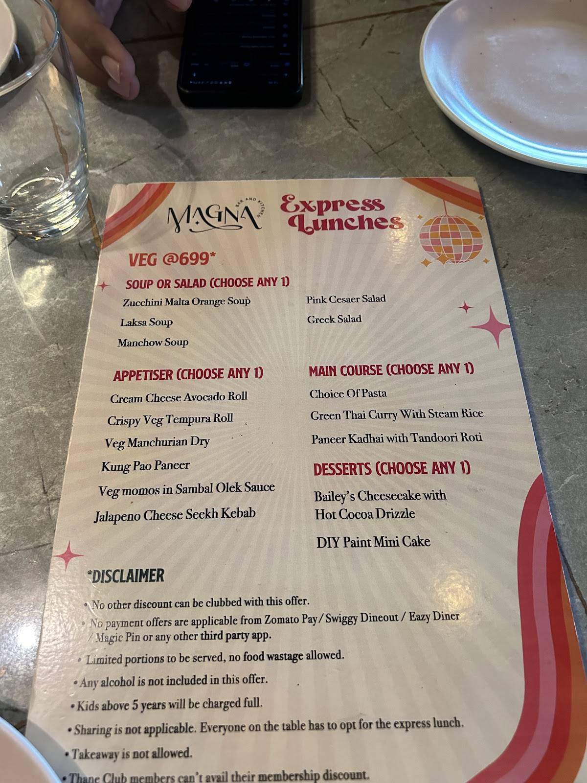 Menu at Magna Bar And Kitchen, Thane