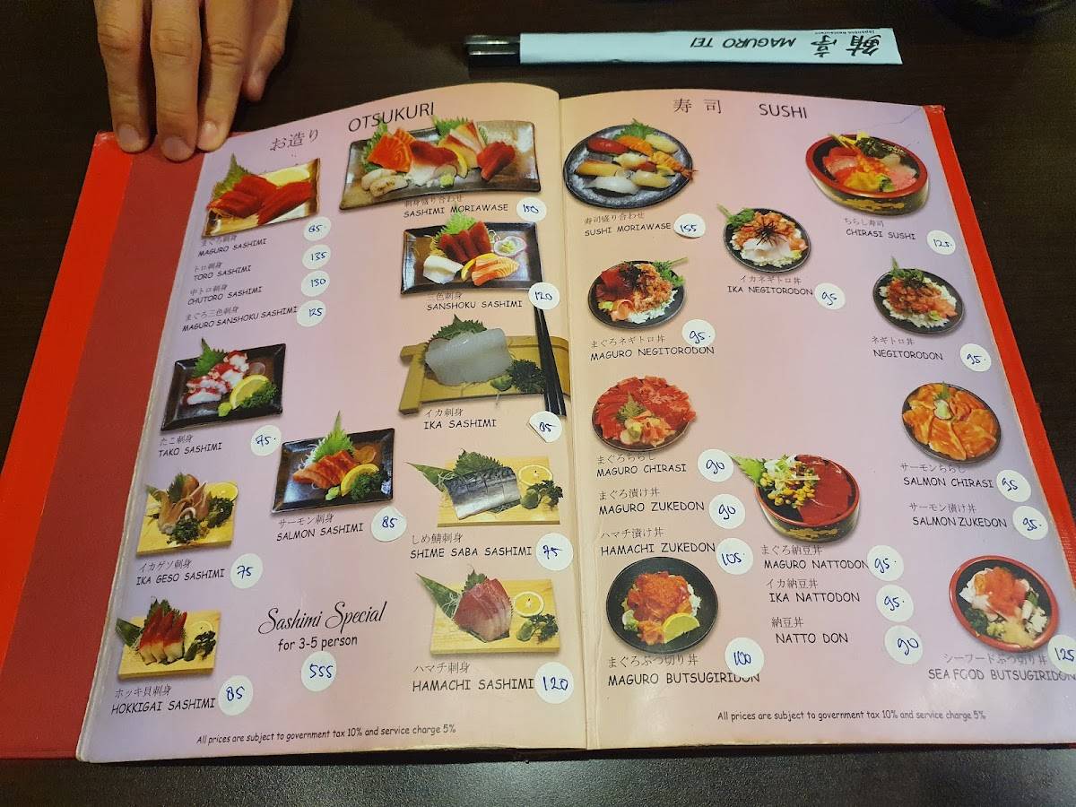 Menu at Maguro Tei restaurant, Bekasi Regency