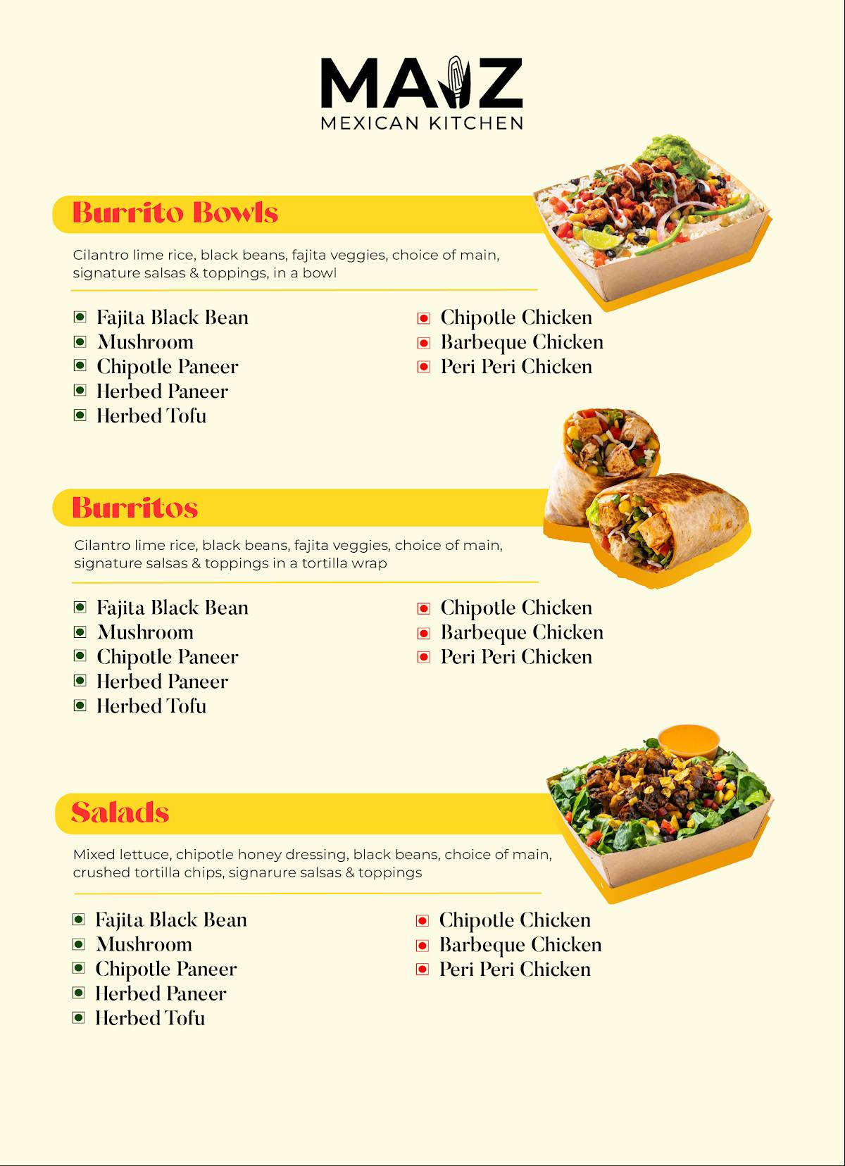Menu at Maiz Mexican Kitchen Borivali, Mumbai