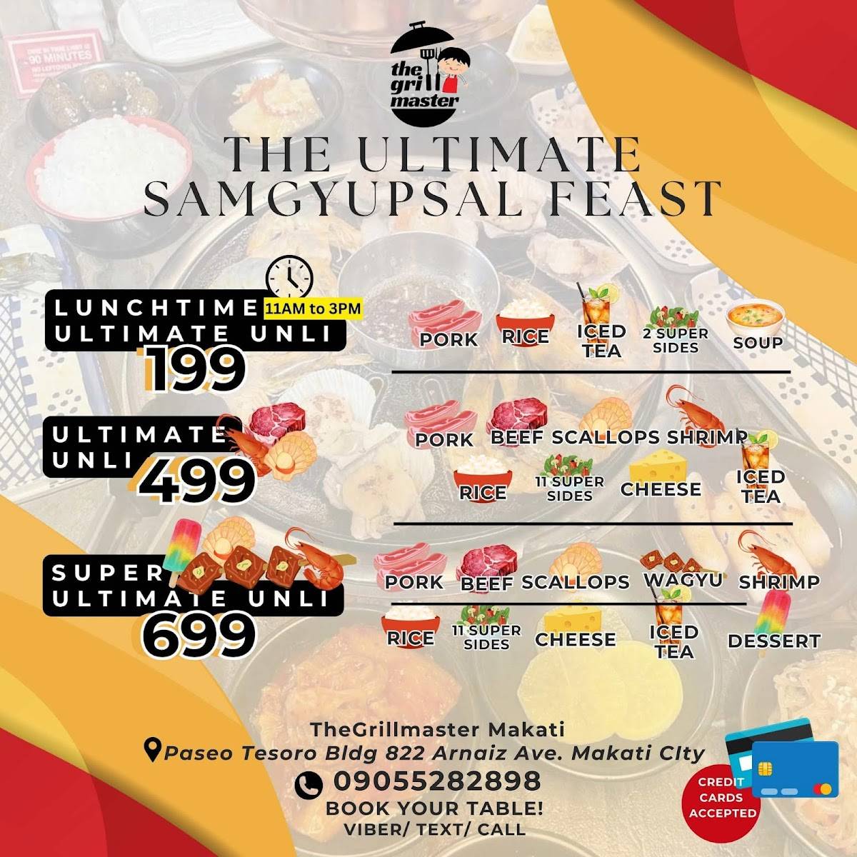 Menu at TheGrillMaster Makati restaurant, Makati