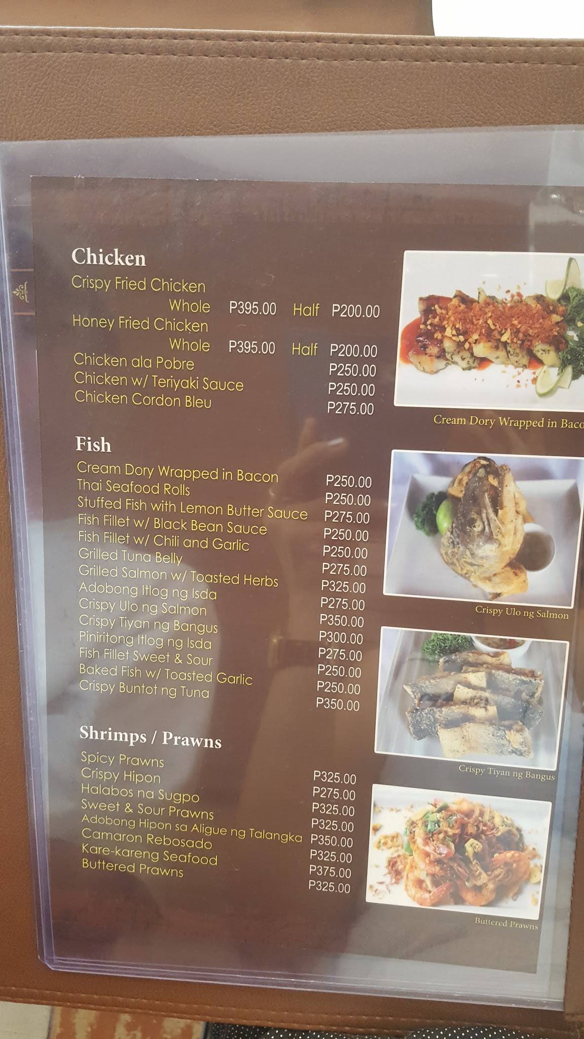 Menu at Rustica restaurant, Malolos