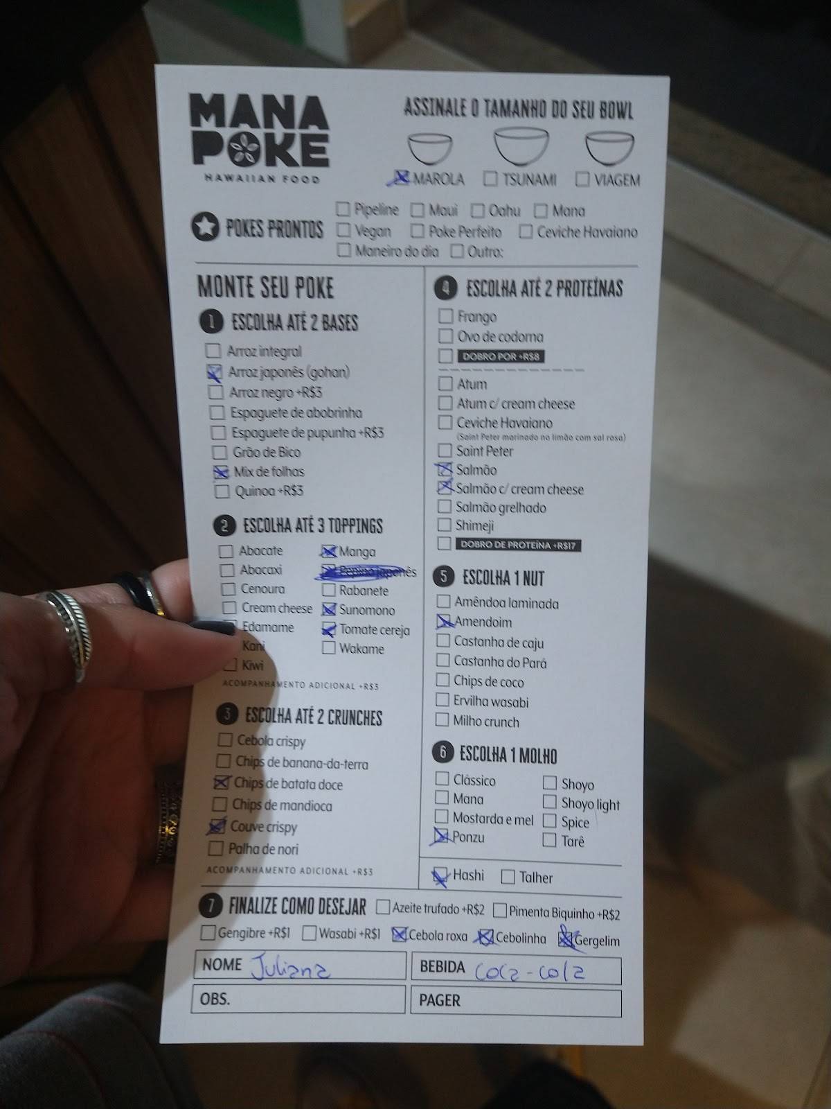 Menu em Mana Poke Piracicaba restaurante, Piracicaba