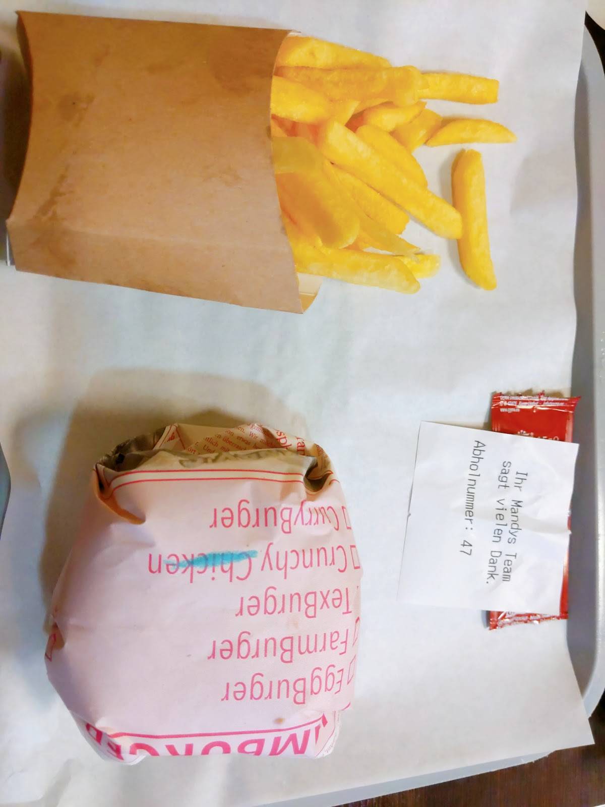 Speisekarte von Mandys Burger fast Food, Heidelberg