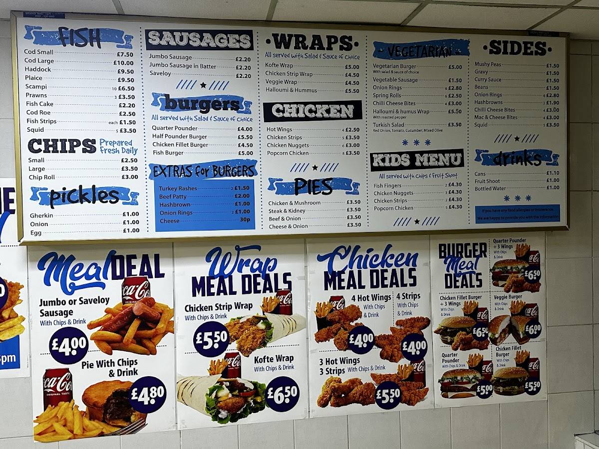 Menu at Manford Fish And Grill fast food, Chigwell, 163 Manford Way