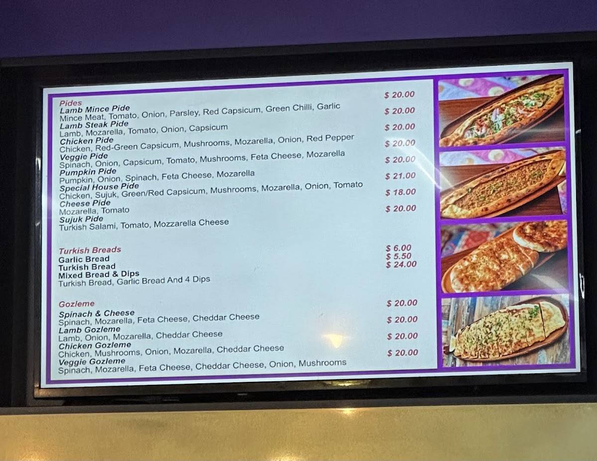 Menu at Mangal Turkish Cuisine restaurant, Richlands