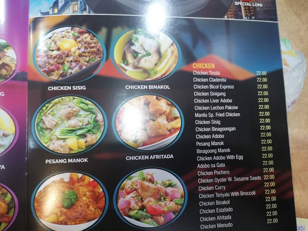 Menu at Manila Pinoy Restaurant And Bakery, Abu Dhabi, E18-02