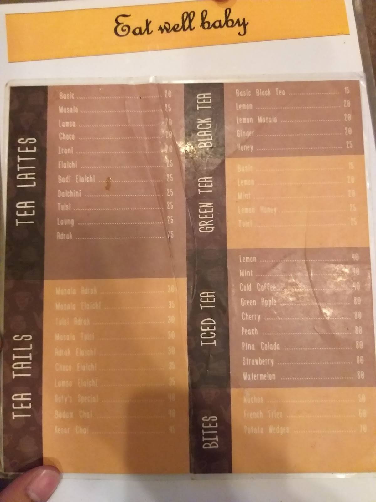 Menu at Manish coffee shop, Bhopal