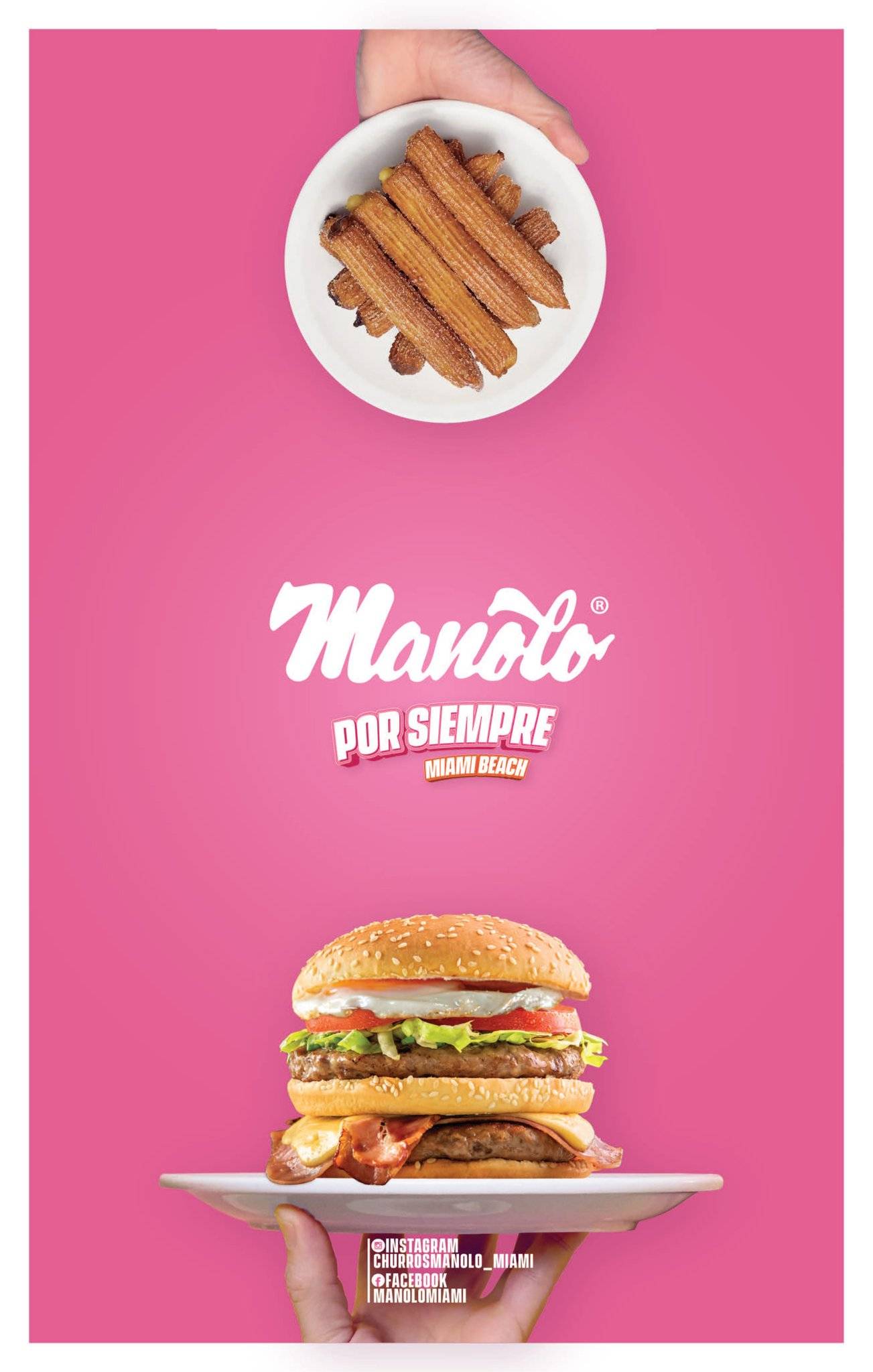 Menu at Manolo restaurant, Miami Beach, Collins Ave