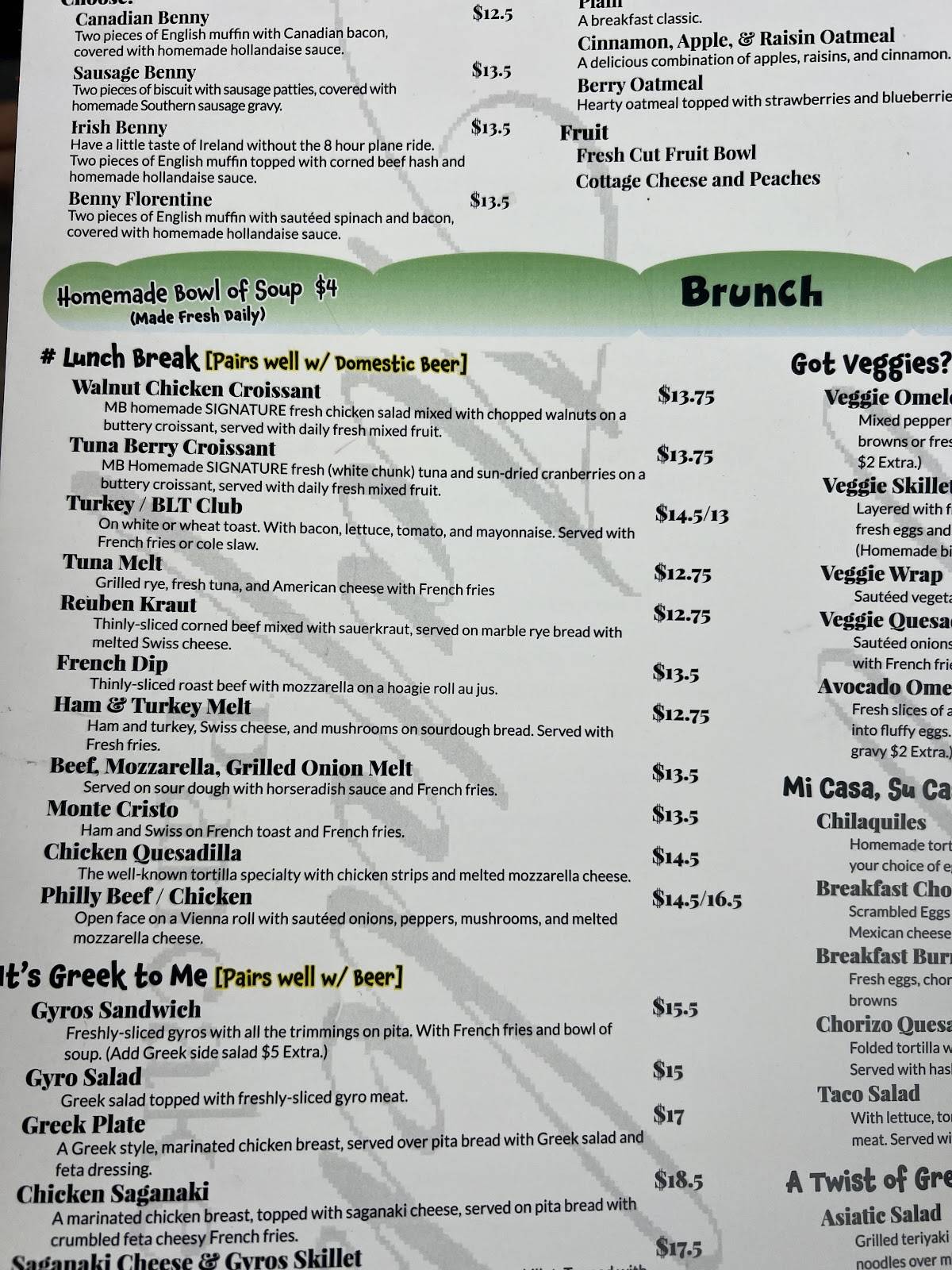 Menu at Mapleberry Pancake House and Bistro Bar, Carol Stream