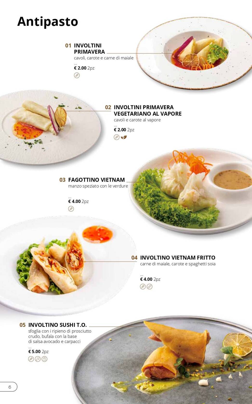 Carta del restaurante SushiTO, Mappano