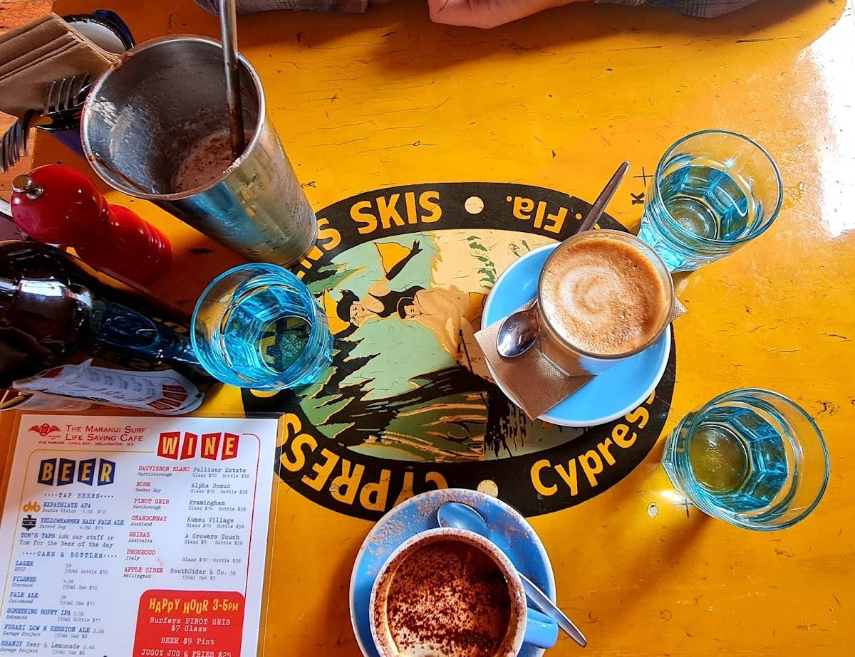 Carta de Maranui Cafe, Wellington