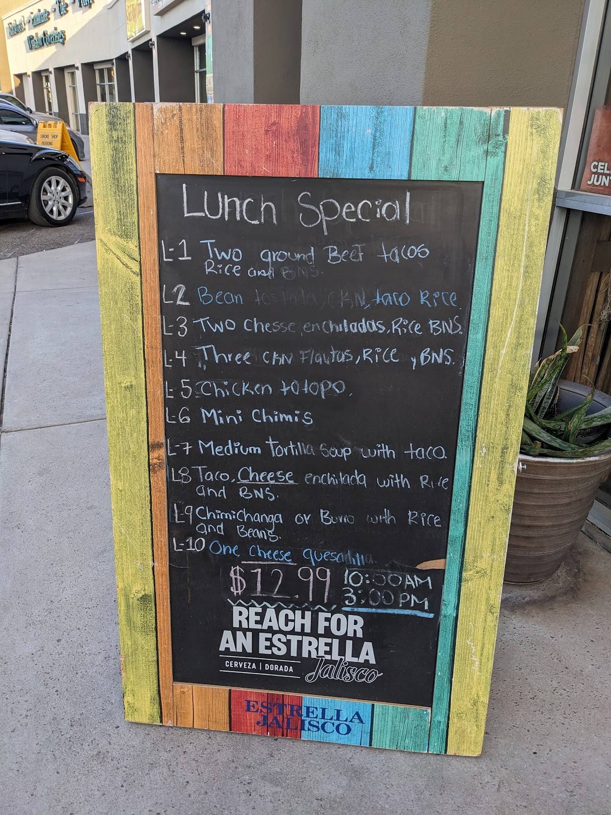 Menu at Maria Bonita Mexican Kitchen restaurant, Tucson