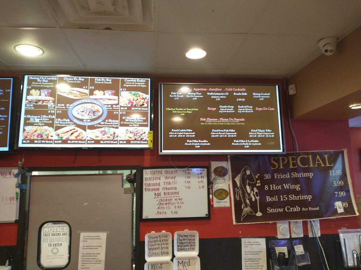 Menu at Marina Seafood Kitchen - Fuqua restaurant, Houston