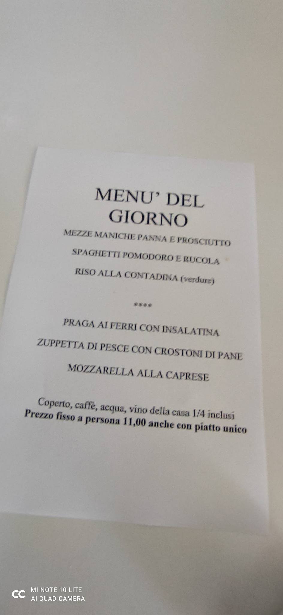 Speisekarte von A-LAGO restaurant, Marone