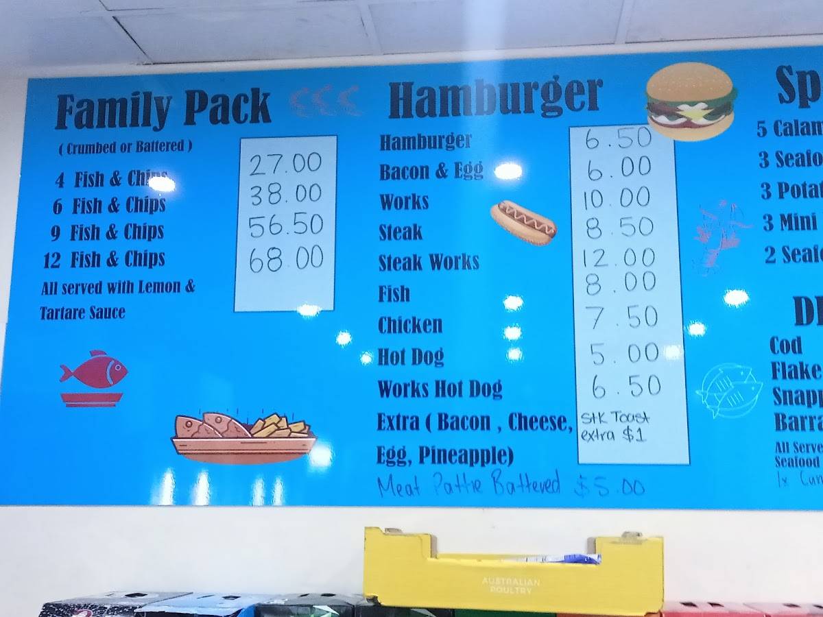 Menu at Marsden Fish n Chips fast food, Marsden